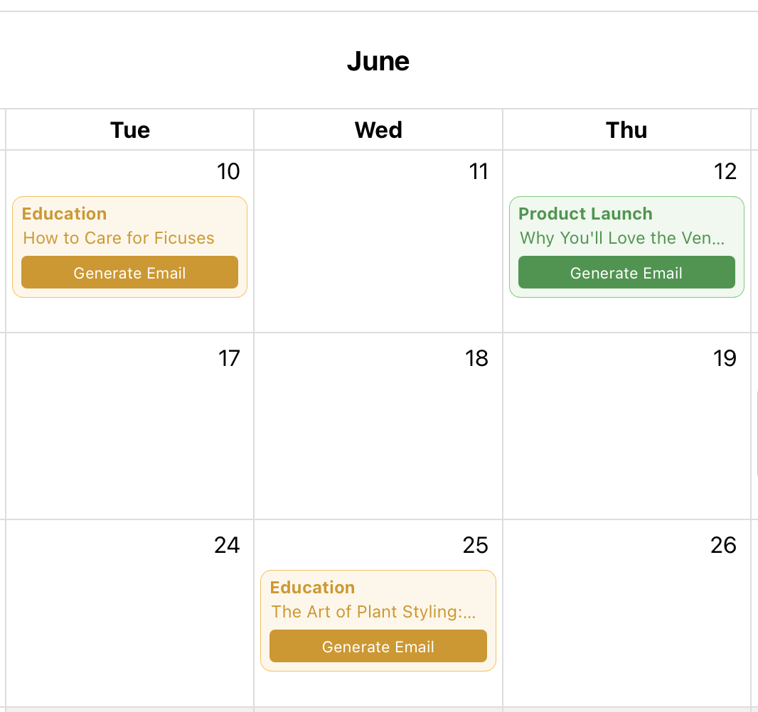 Eltie - AI-Powered Email Marketing Calendars
